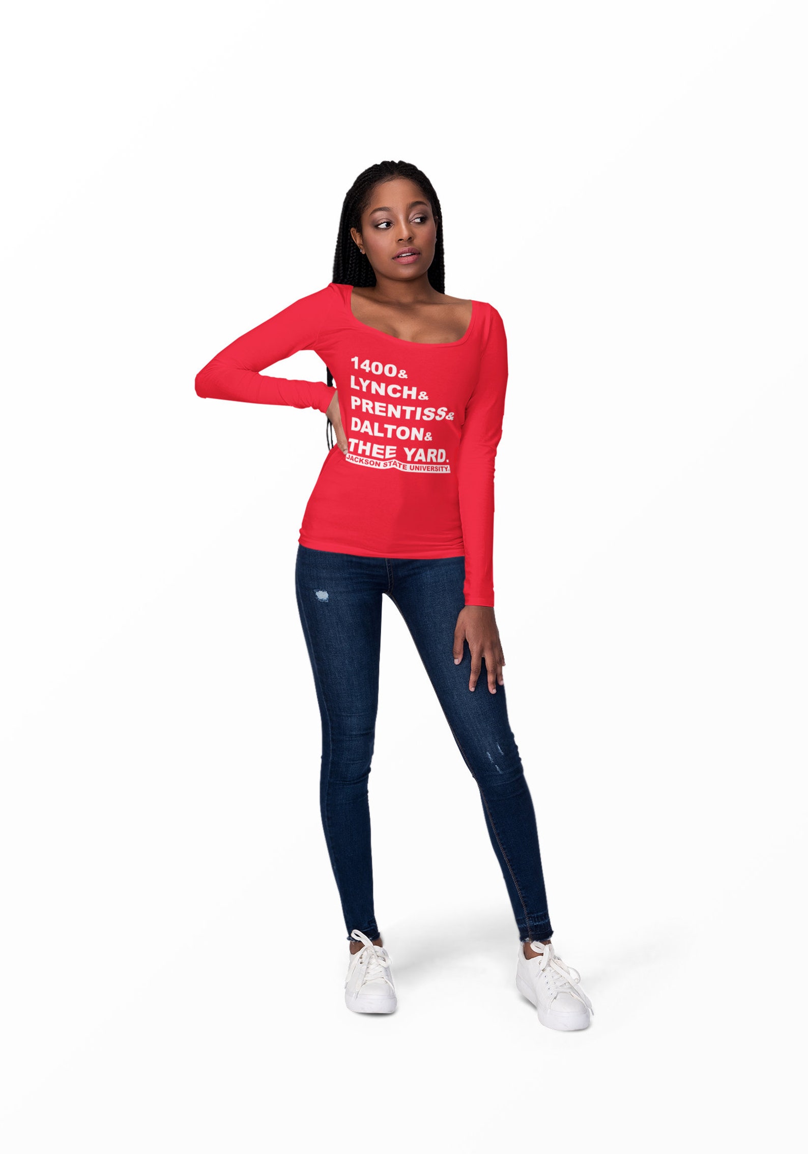 Jackson State Tigers Thee Block Long Sleeve T-shirt, JSU T-shirt, JSU ...