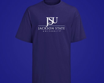 Jackson State University Tigers Blue and White J Short Sleeve - Etsy