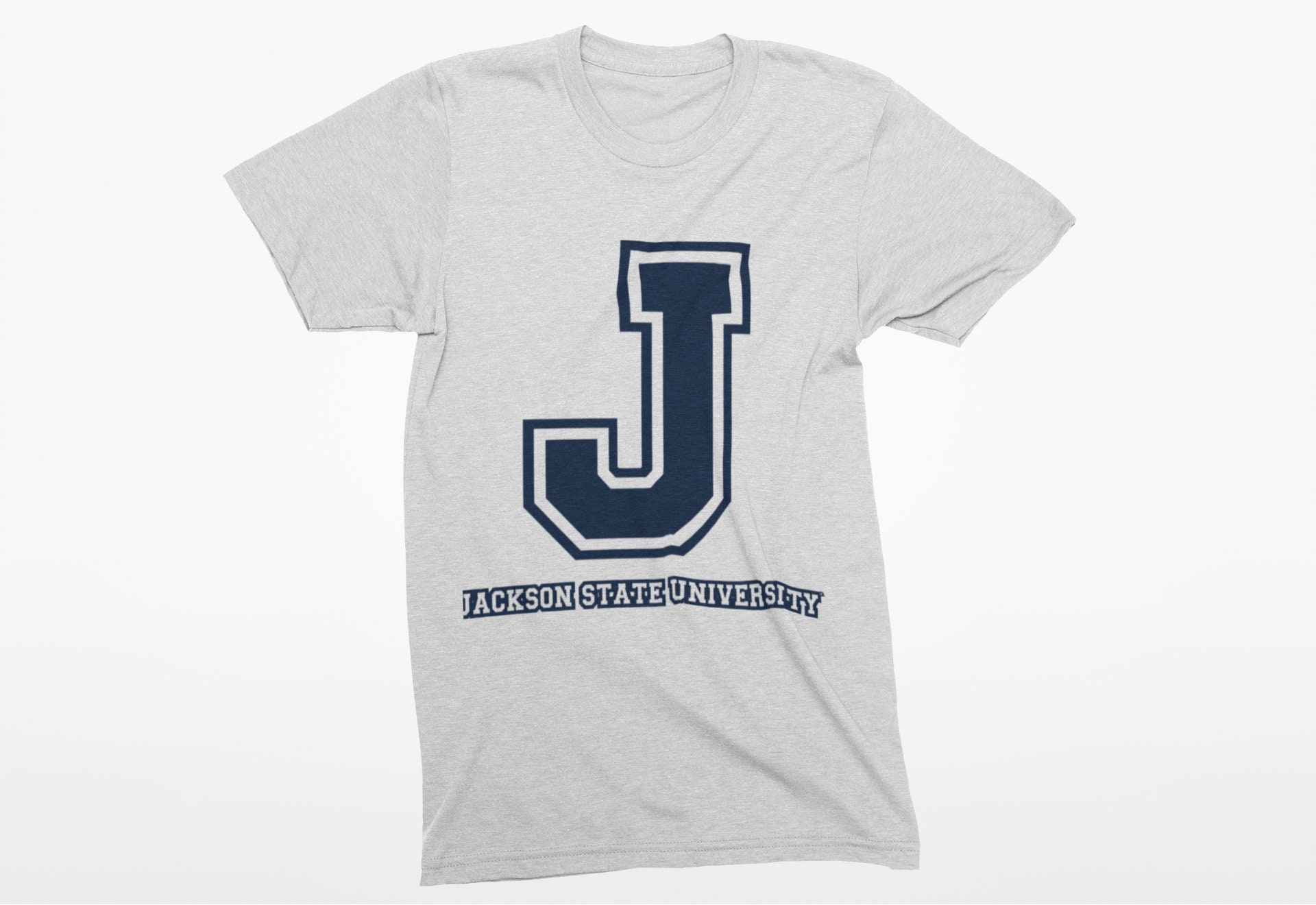 Jackson State University Tigers Blue and White J Short Sleeve T-shirt ...