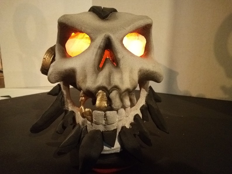 Sea of Thieves-Captain Flameheart Skull | Etsy