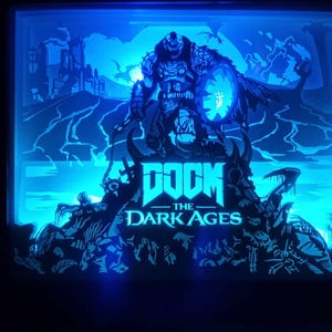 DOOM the Dark Ages-paper Cut Light Box *LIMITED* - Etsy