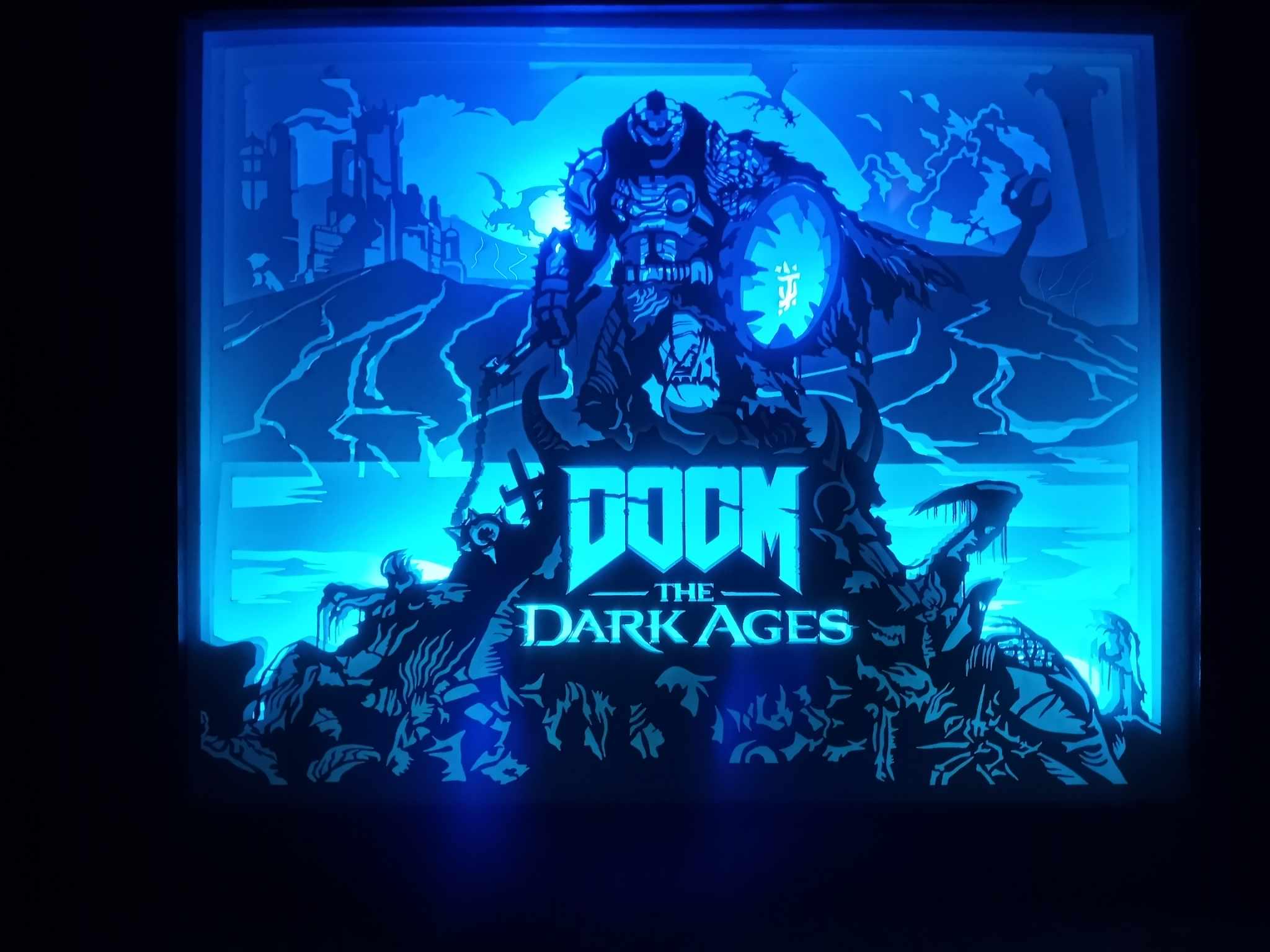 DOOM the Dark Ages-paper Cut Light Box *LIMITED* - Etsy