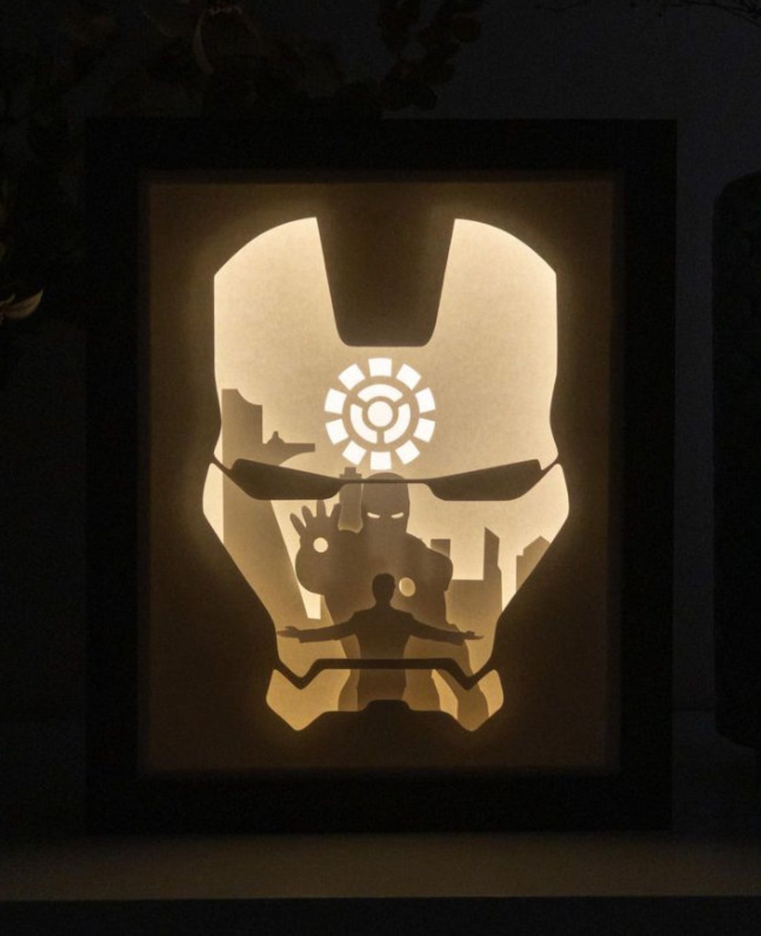 Iron Man-paper Cut Light Box LIMITED - Etsy