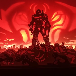 DOOM Eternal-paper Cut Light Box *LIMITED* - Etsy