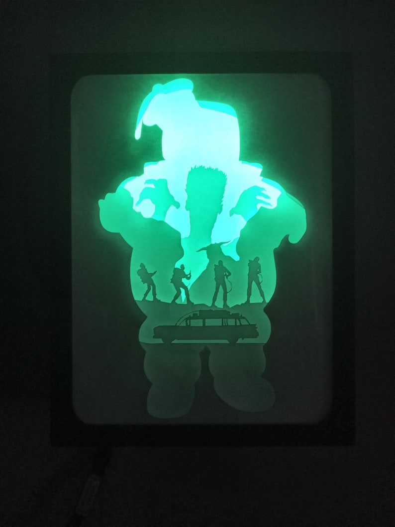 Ghostbusters-paper Cut Light Box LIMITED - Etsy