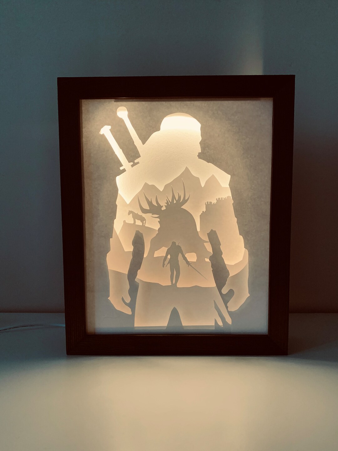 The Witcher-paper Cut Light Box LIMITED - Etsy