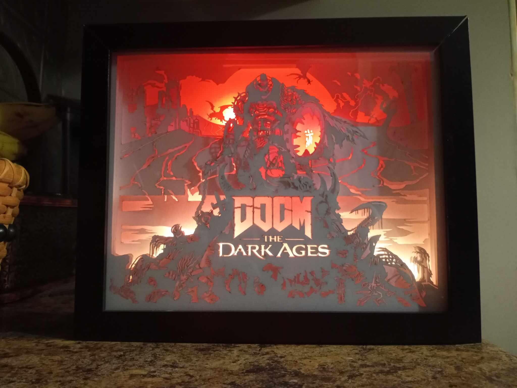 DOOM the Dark Ages-paper Cut Light Box *LIMITED* - Etsy