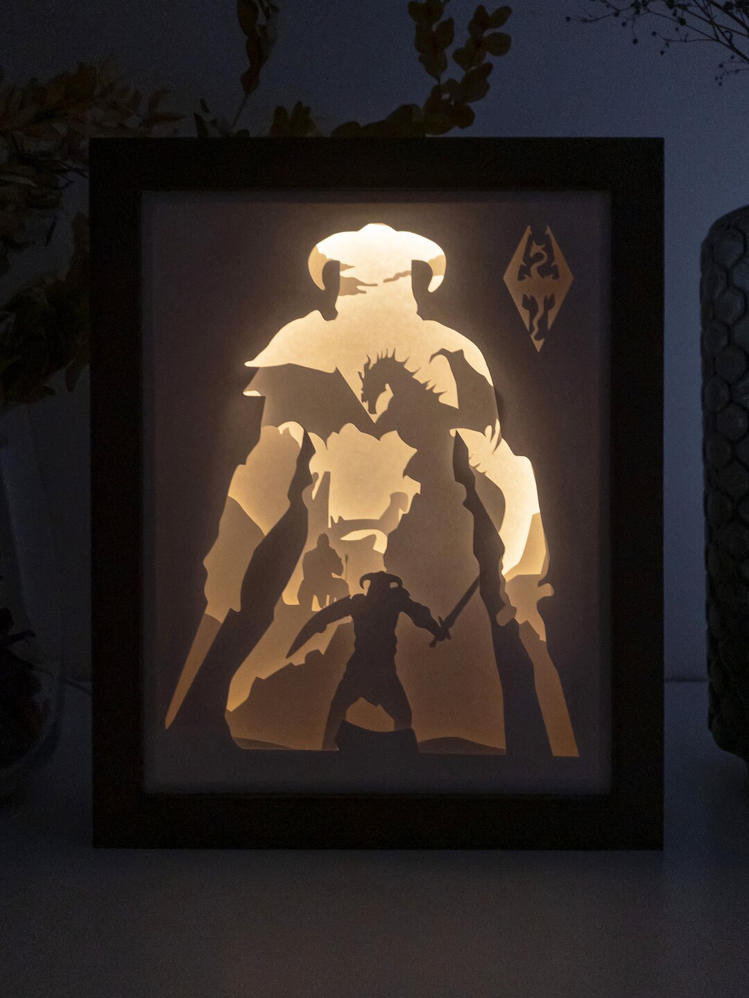 Skyrim-paper Cut Light Box LIMITED - Etsy