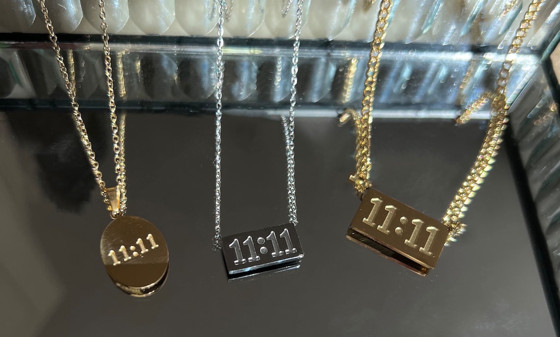 11:11 Angel Number Necklace 18k Silver Plated/waterproof - Etsy