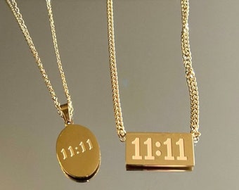 11:11 Angel Number Necklace 18k Gold/waterproof 11 11 Necklace ...