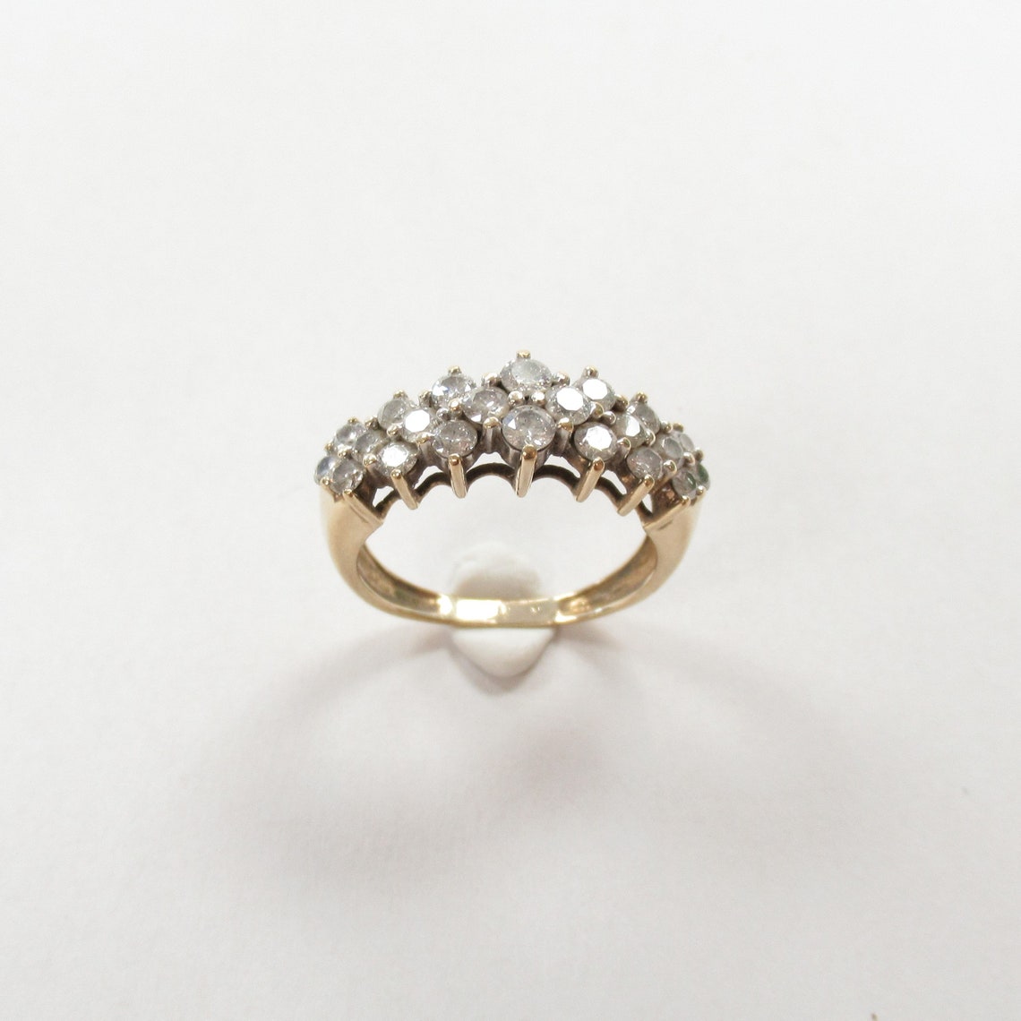 10k 417 gold ring band with 1.00 ctw in diamonds 2.9 grams | Etsy