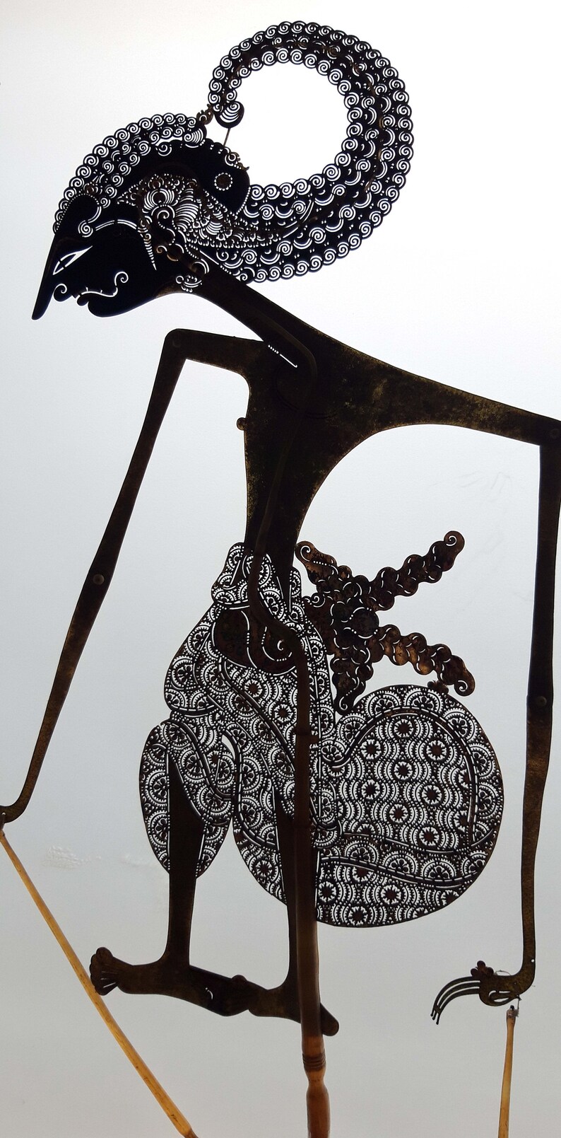 Exquisite Vintage Wayang Kulit Shadow Puppet Arjuna - Etsy