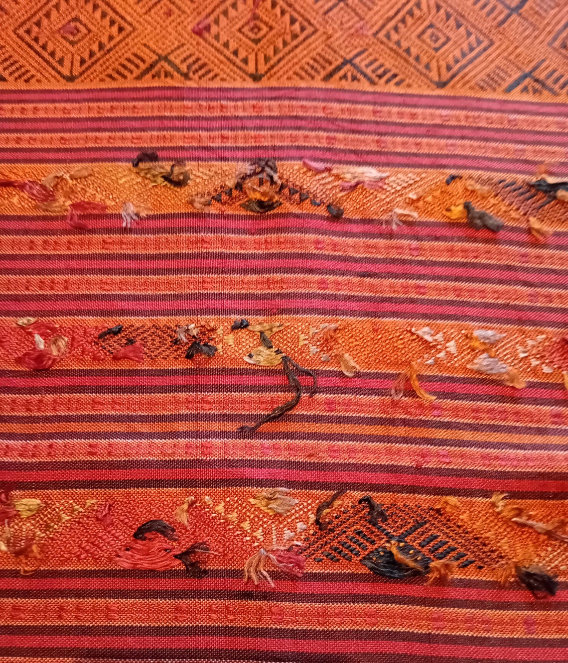 Authentic, Vintage Textile Pha Biang (ceremonial Shawl – Shoulder Cloth ...
