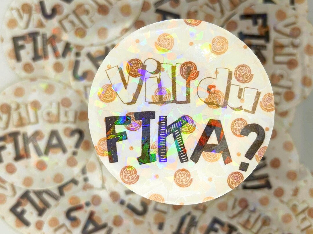 Sticker vill Du Fika, Fika, Sweden, Swedish, Scandinavia, Sticker, Cinnamon Roll, Kanelbullar - Etsy