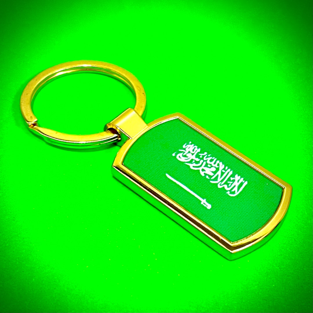 Saudi Arabia Flag Gold Plated Key Ring Car House Bike Key - Etsy