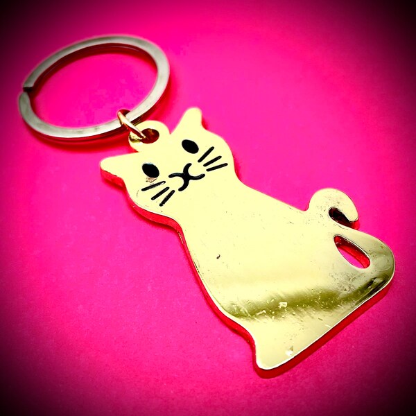 Cat Key Ring - Etsy UK