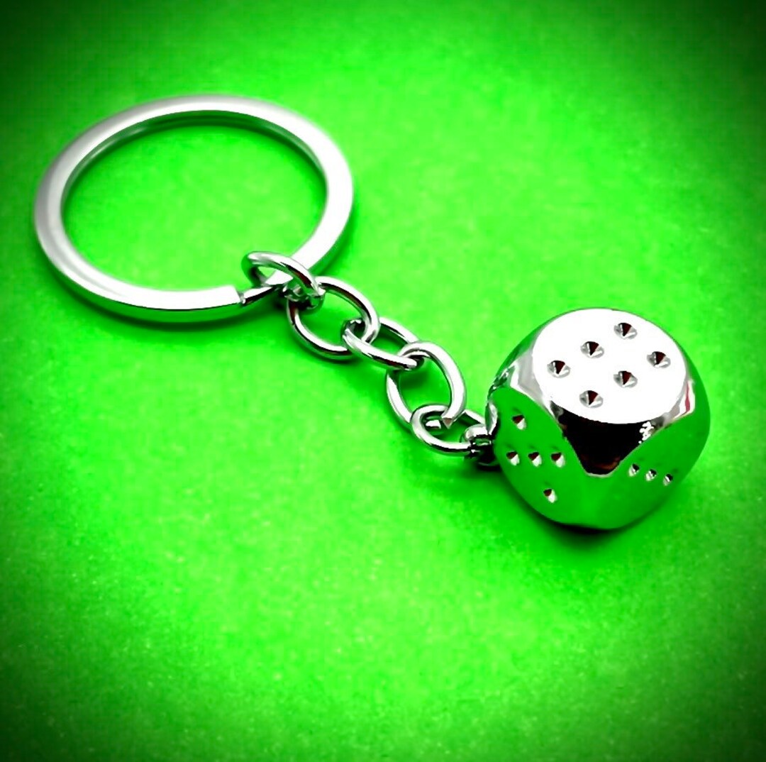Key Ring Dice Accessory Las Vegas Style Key Chain With - Etsy