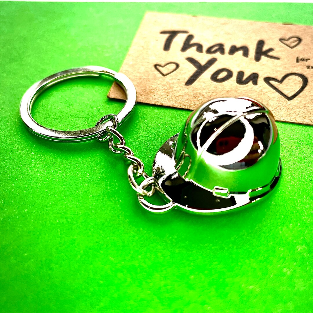 Fireman Helmet Key Ring Chrome Plated Key Ring Accessory - Etsy