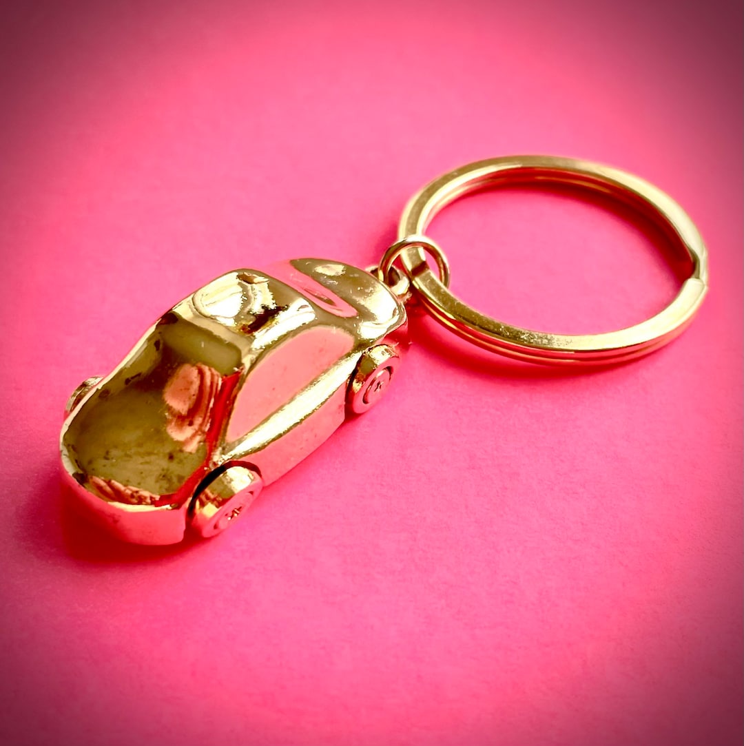 Sports Car Gold Plated Key Ring Accessory Velvet Gift Bag - Etsy