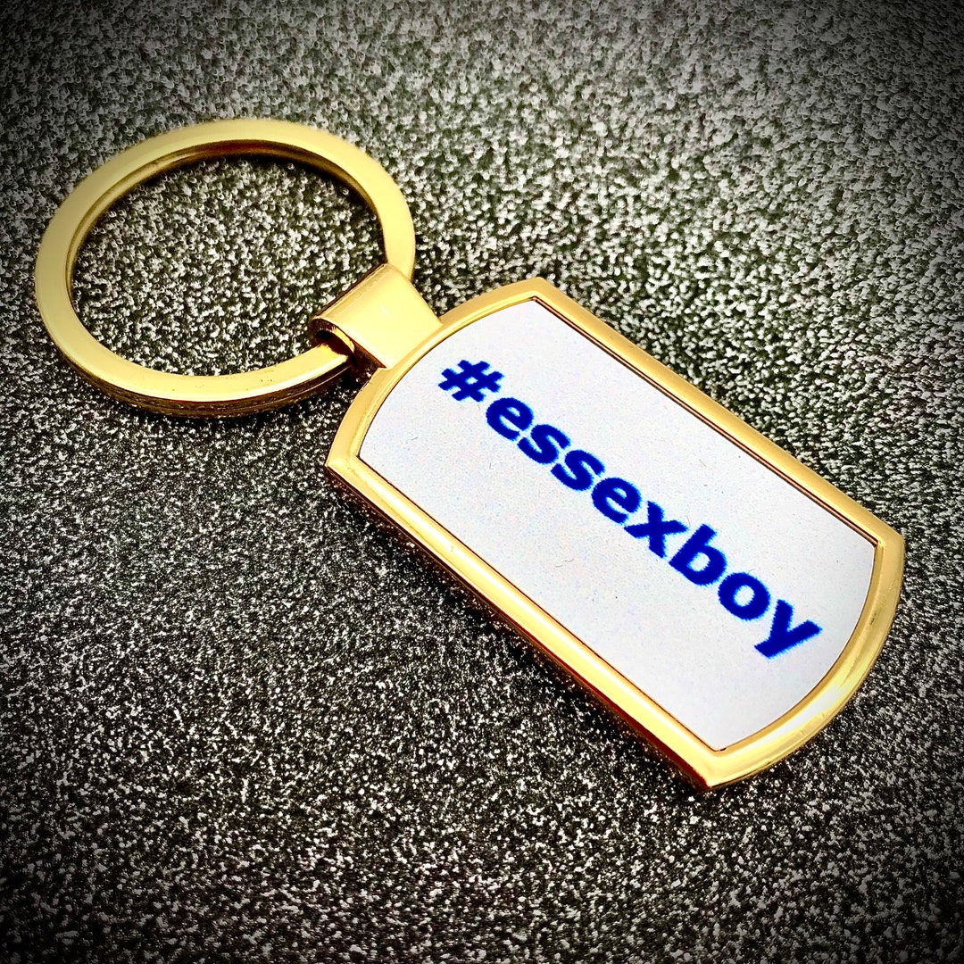 Essex Boy Key Ring Accessory chrome or goldplated / engraved Key Chain ...