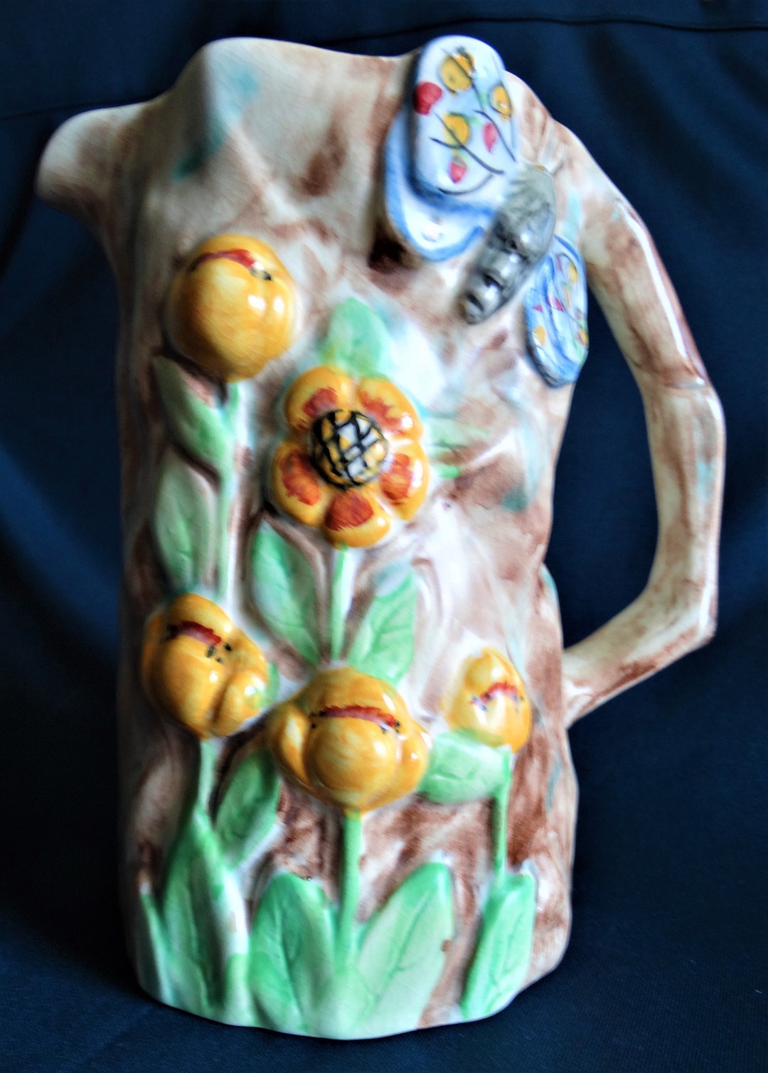 RADFORD HANDCRAFT POTTERY: Hand-painted 1930s 'butterfly Ware' Jug. - Etsy