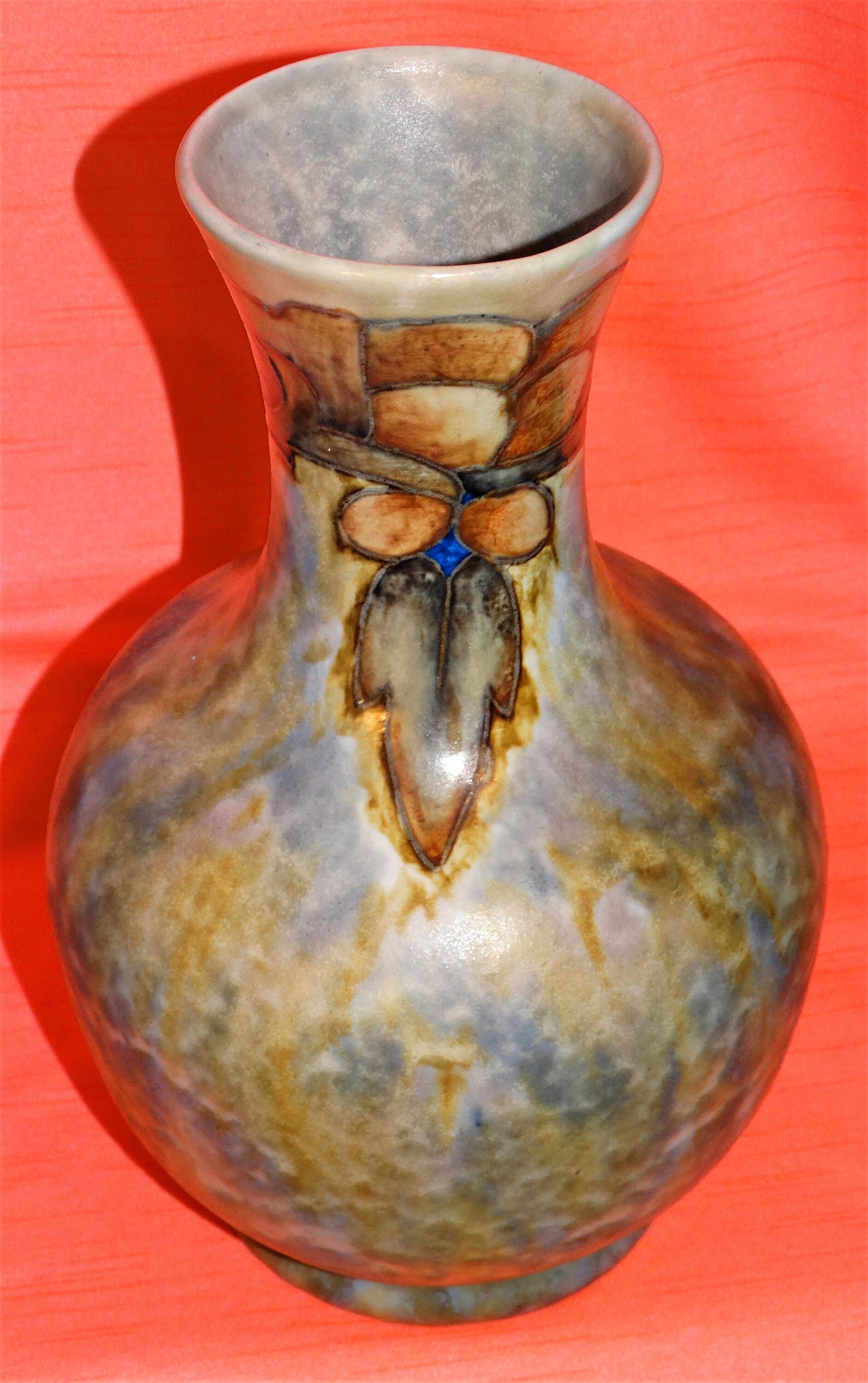 PEARL POTTERY: Tube-lined, Hand-painted Art Nouveau 'CRANSTON' Vase, C ...