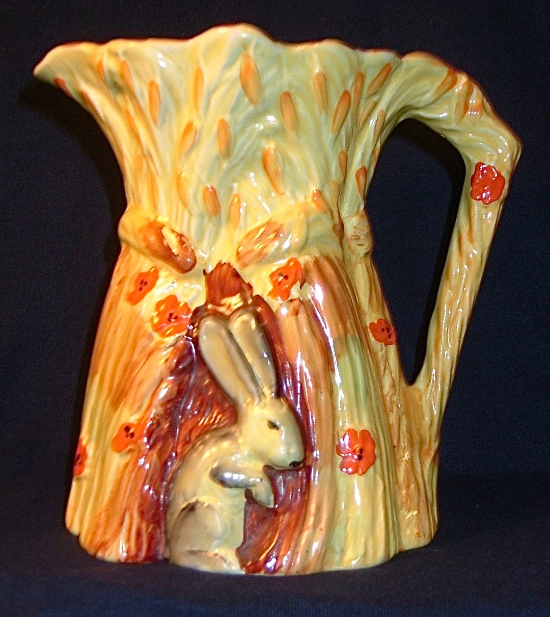 BURLEIGH WARE: 1930s Embossed ‘harvest’ Jug, ‘5063’ Pattern Variant ...