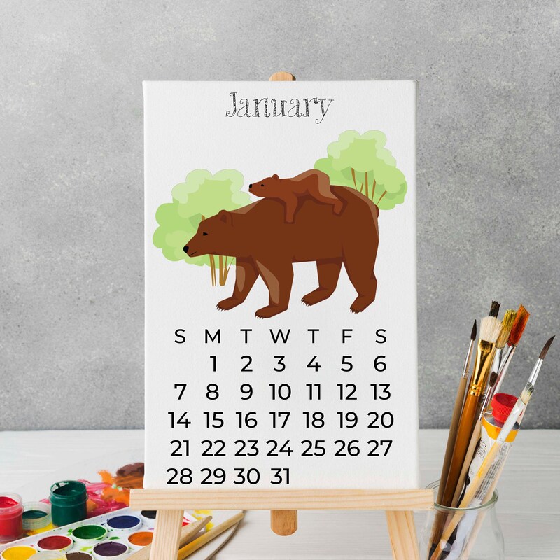 2025 Bear Calendars - Etsy