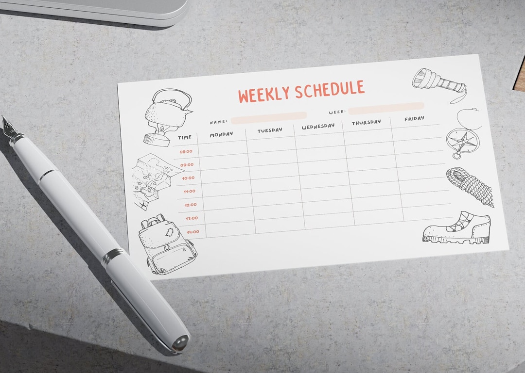 Weekly Schedule Planner Pad 50 Tear off Sheets to Fill in With Your ...
