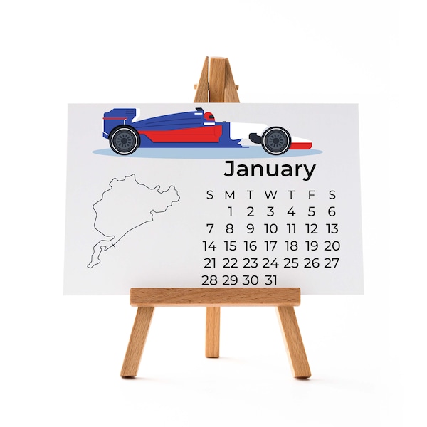 Formula 1 Desk Calendar - Etsy