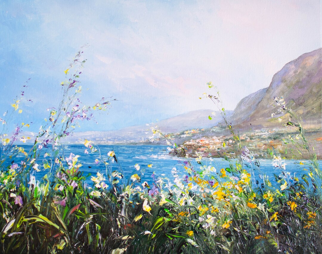 Tenerife, Original Oil Painting on Canvas for Wall Art, Impressionist ...