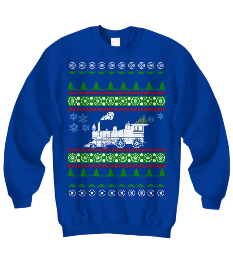 Steam Train Ugly Christmas Sweater Xmas Jumper Locomotive - Etsy