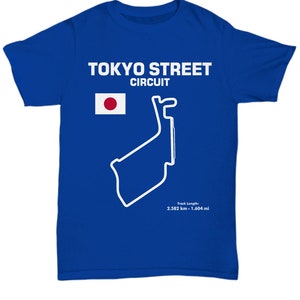 Tokyo Street Circuit Track Outline Shirt Scca Car Racing Japan Track ...