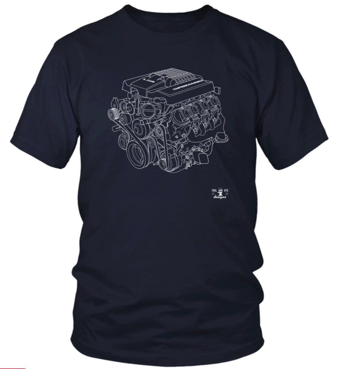 LSA Engine Blueprint Shirt LS CTS-V ZL1 Chevy Gm Camaro Hot Rod Motor ...