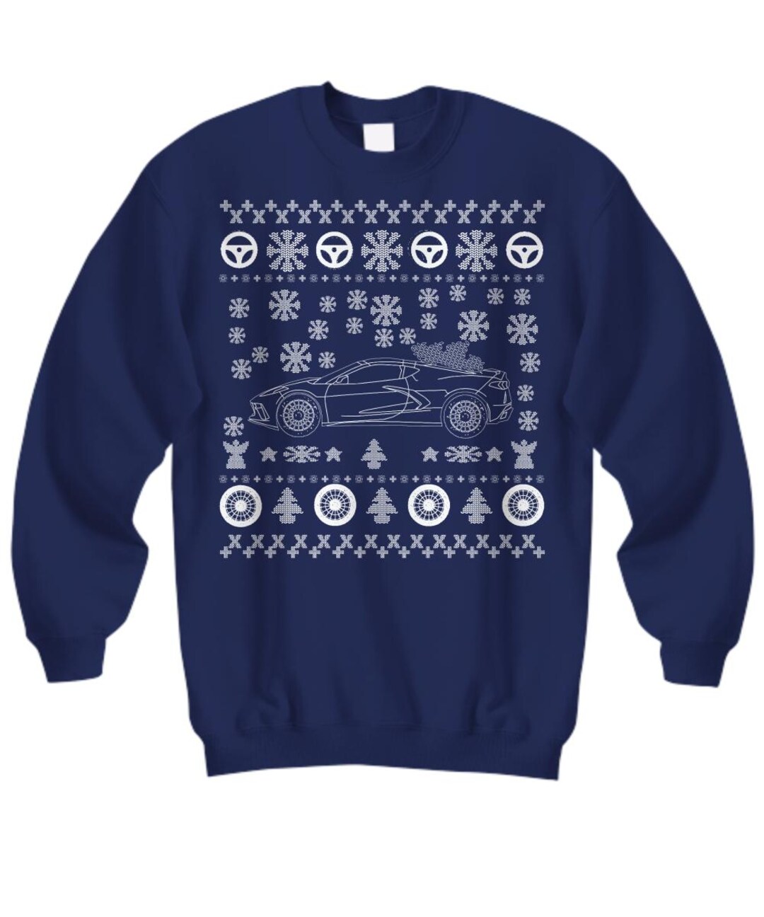 Corvette C8 Ugly Christmas Sweater Sports Car Race Car Holiday ...