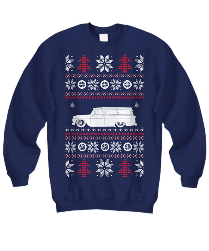 1963 Slammed Chevy Suburban Ugly Christmas Sweater Sweatshirt, Gift for ...