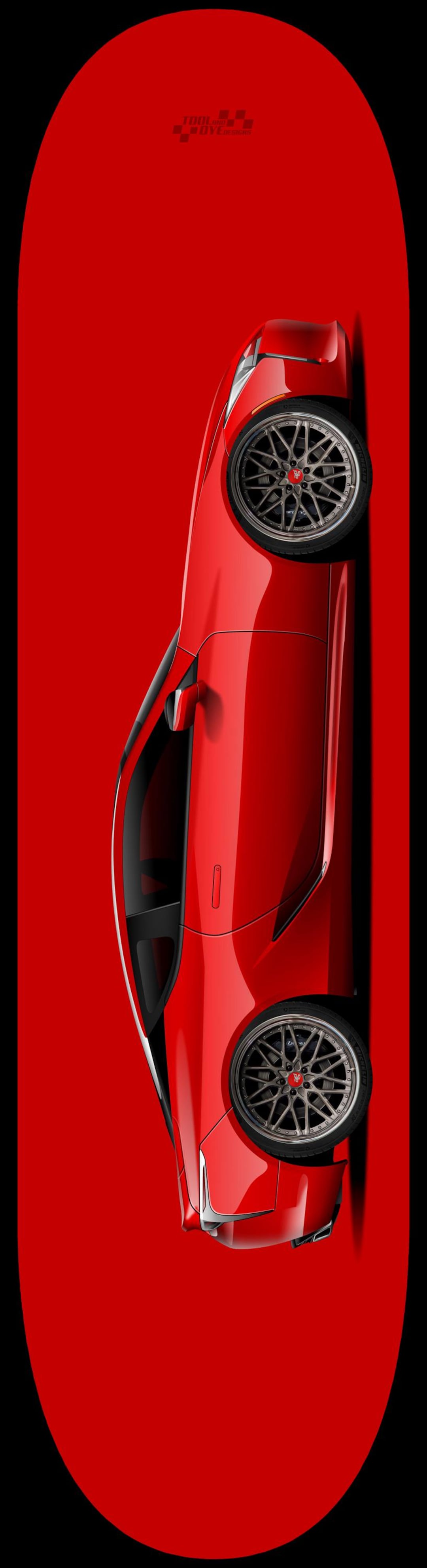 Car Art Lexus LC500 Skateboard Deck, VIP Style Slammed Ls, Bagged ...