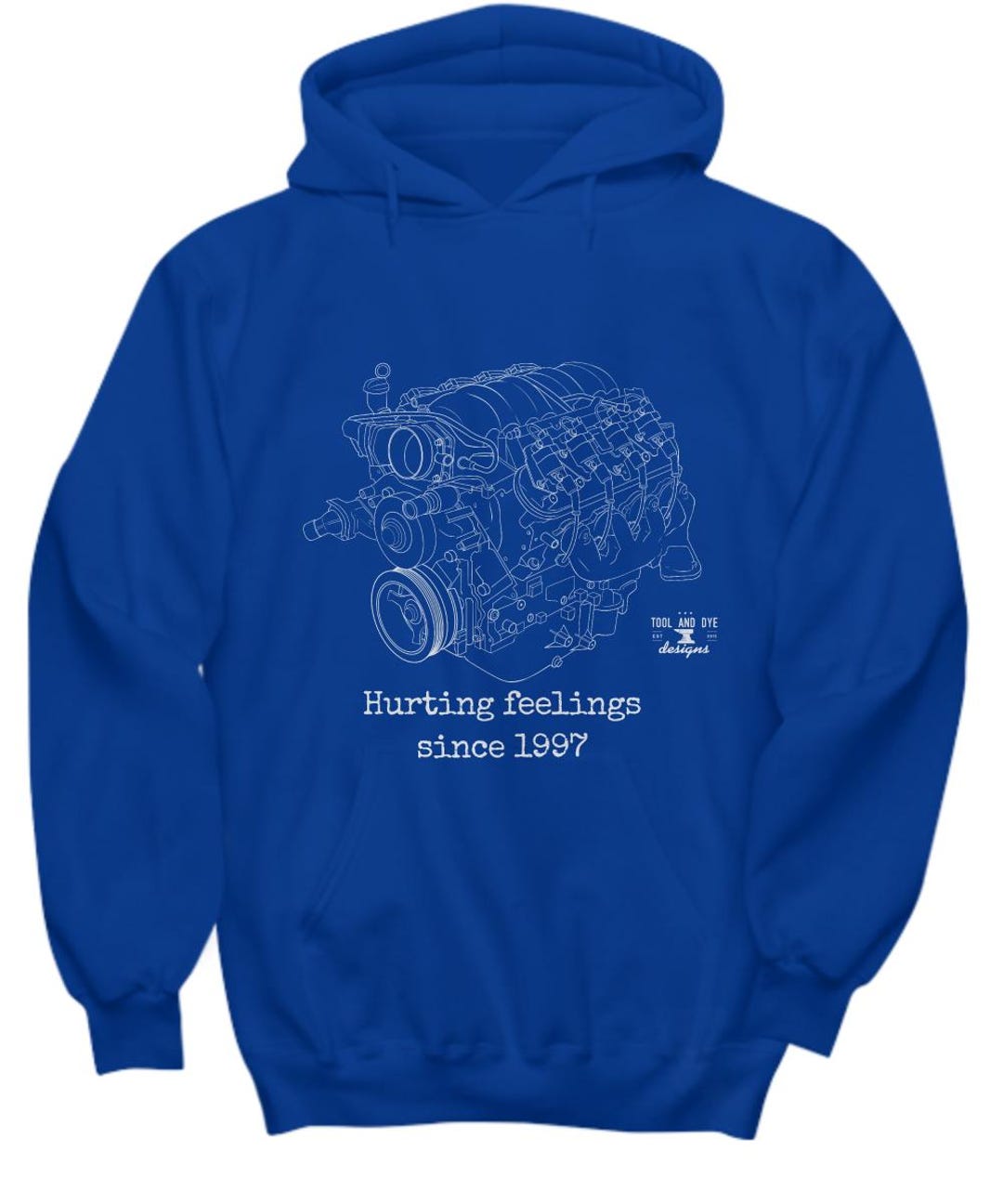 LS Engine Blueprint Hoodie LS1 LS3 LS2 Corvette C5 Chevy Gm Camaro ...