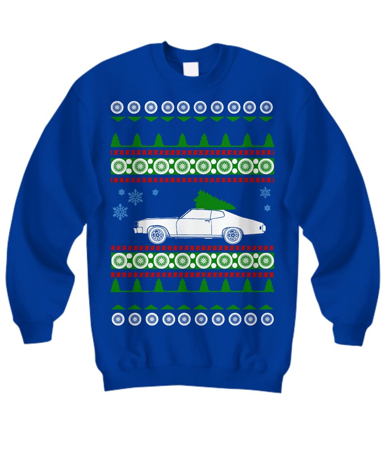 Chevy Chevelle Ugly Christmas Sweater Mid Size Sports Car Chevrolet ...