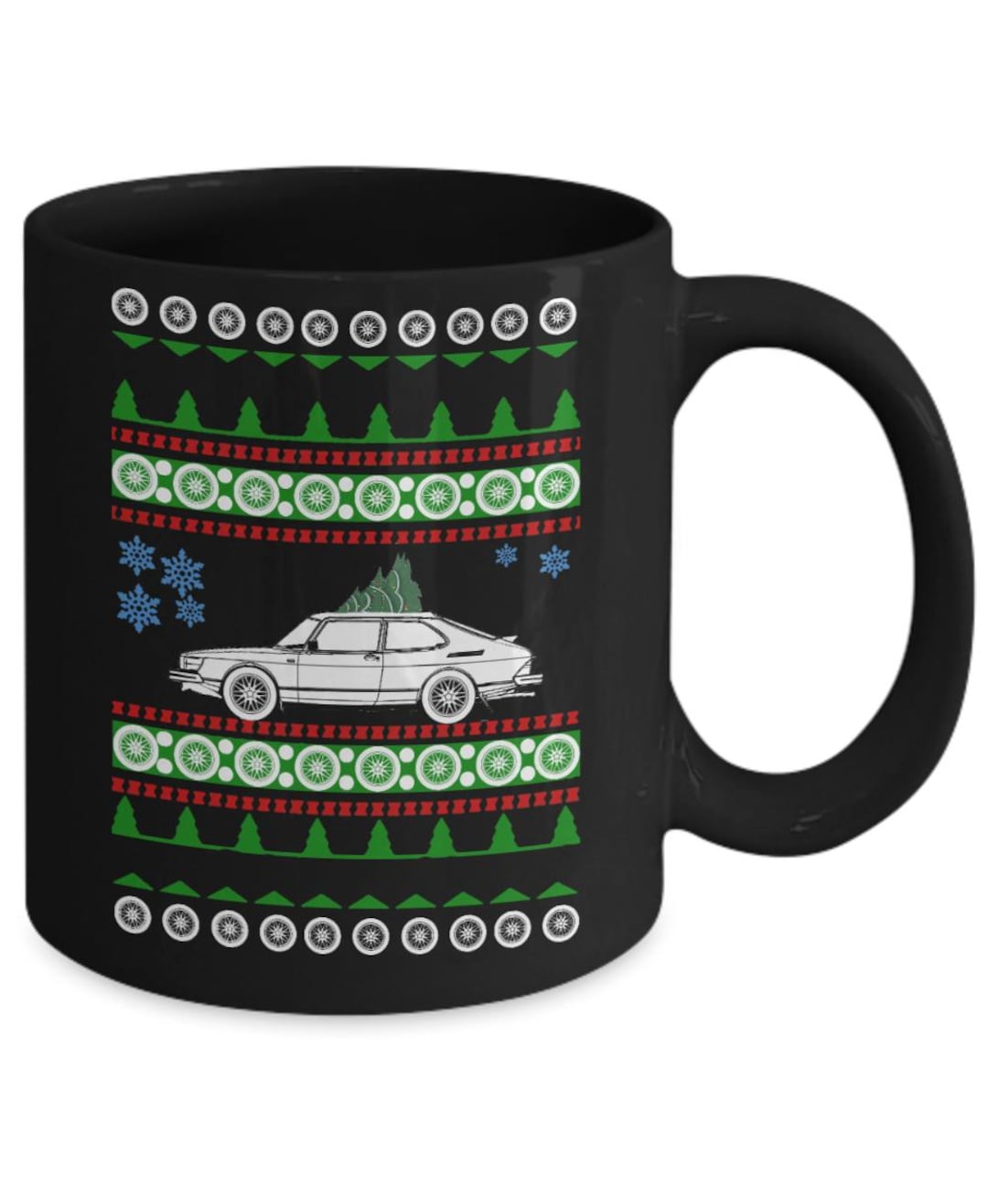Car Like a Saab 900 Ugly Christmas "sweater" Mug for Coffee Tea Eggnog ...
