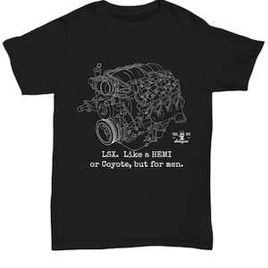 Engine Like LS Blueprint Shirt LS1 LS3 LS2 Corvette C5 Chevy Gm Camaro ...