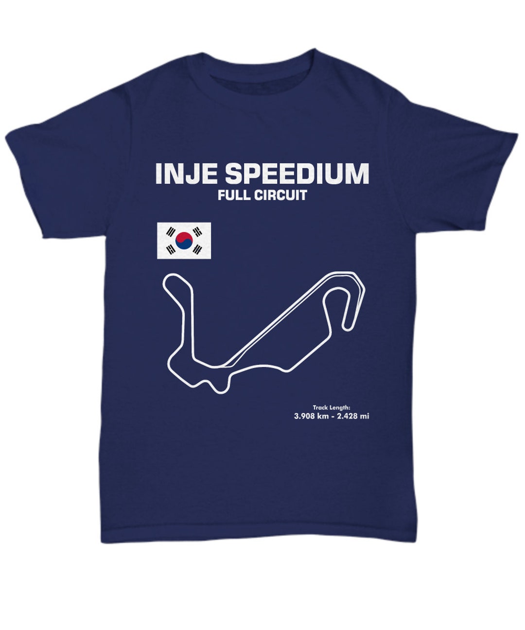 Inje Speedium Full Circuit Track Outline Shirt Scca Car Racing Korean ...