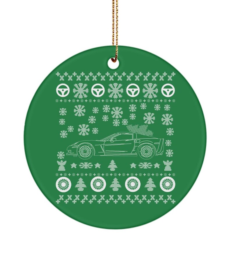 Chevy Corvette C6 Christmas Tree Ornament Ceramic Decoration for Car ...