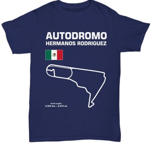 Autodromo Hermanos Rodriguez Track Outline Shirt Mexico Car Racing ...