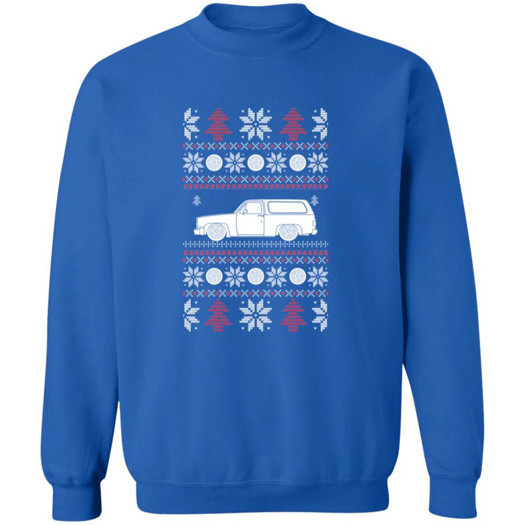 Lowered Chevy K5 Blazer Ugly Christmas Sweater, K-5 Holiday Sweatshirt ...