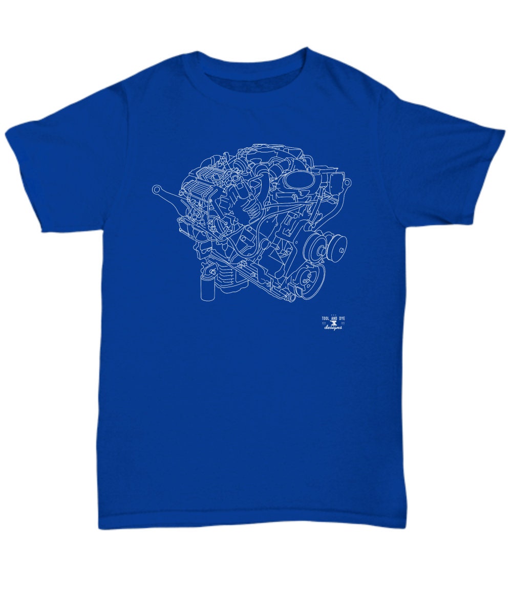 Turbo Diesel Ford Engine Blueprint Shirt, Gift for Powerstroke Pick up ...