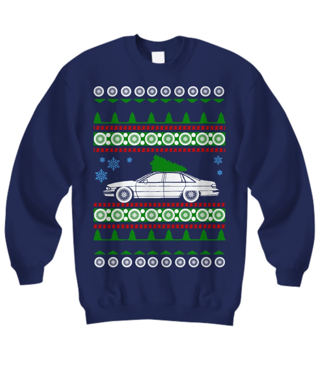 Car Chevy Caprice Classic Ugly Christmas Sweater Classic Chevrolet Xmas ...