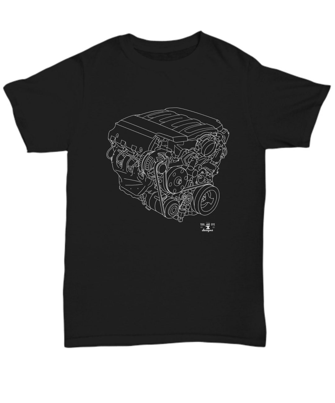 LT8 Engine Blueprint Shirt Corvette Chevy Gm Camaro Pontiac Hot Rod ...