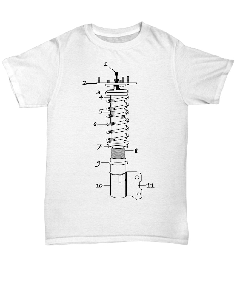 Coilover Suspension Illustration Blueprint Shirt Lowered Cars Stance ...