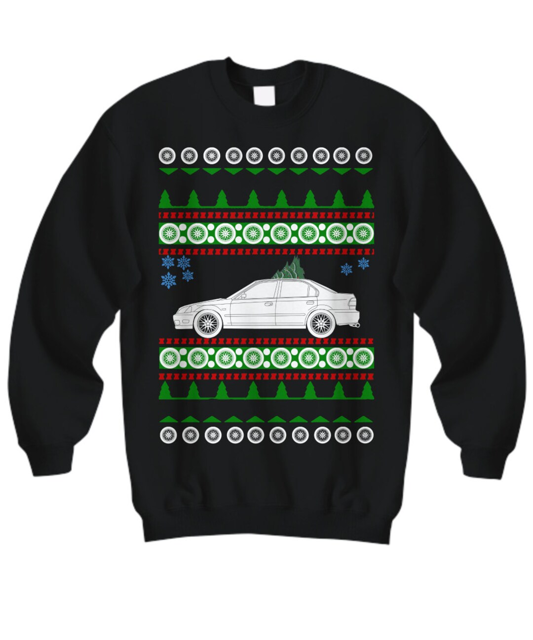 JDM Car Like an EK Honda Civic Sedan Ugly Christmas Sweater Hatch ...
